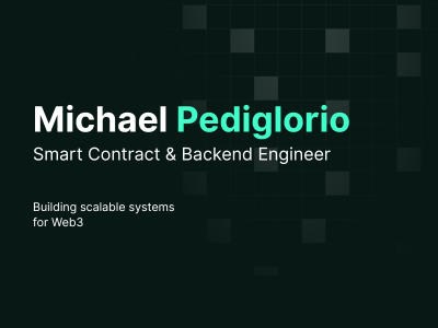 Michael Pediglorio Web3 Developer